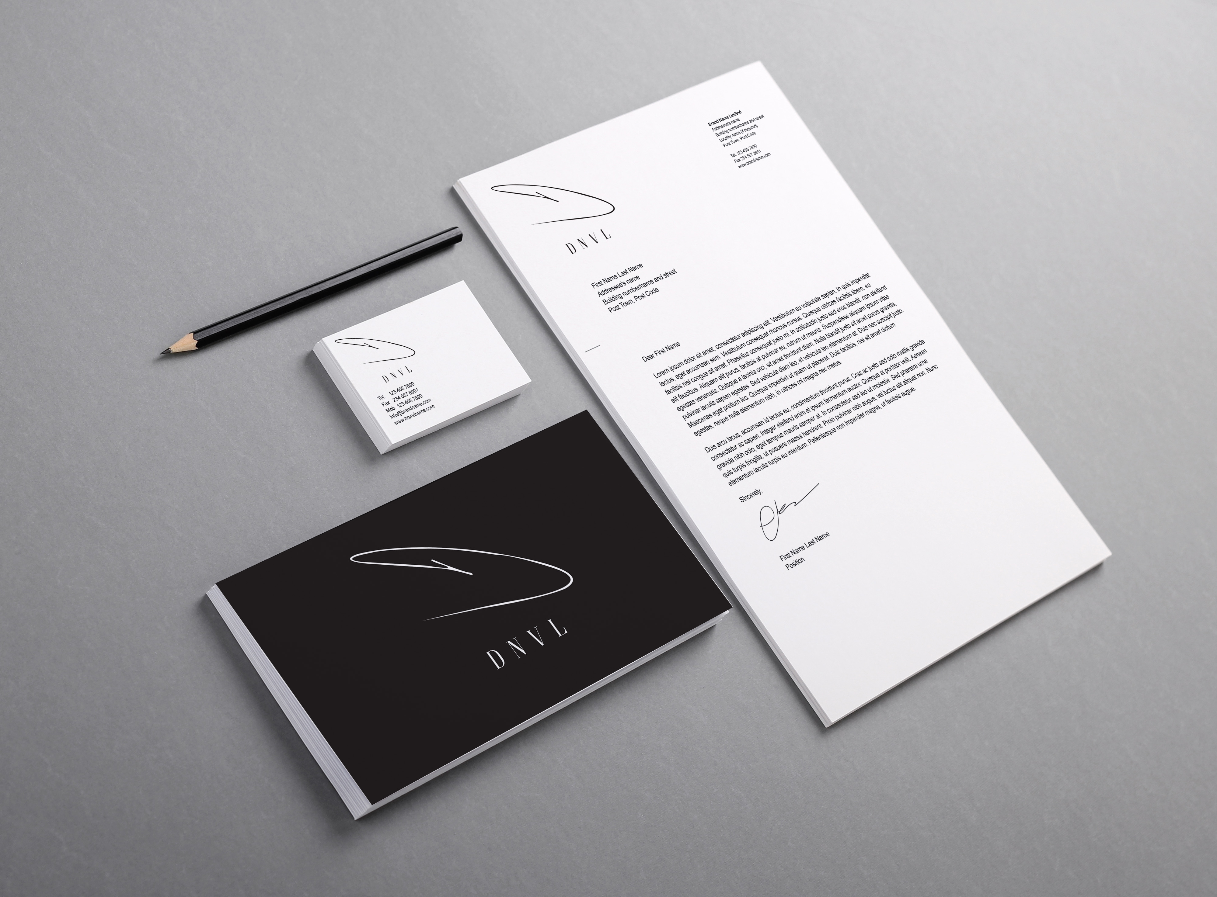 Blank basic stationery. Letterhead flat, business card, envelope – NTF ...